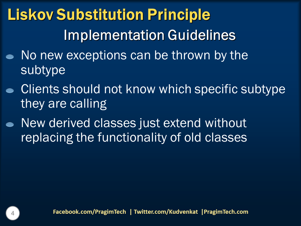 Sql server, .net and c# video tutorial: Liskov Substitution Principle ...