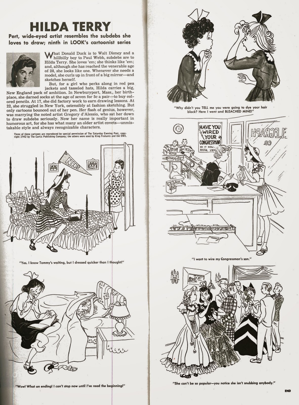 ComicsDC: Look's Cartoonist Series - Charles Addams, Hilda Terry and ...