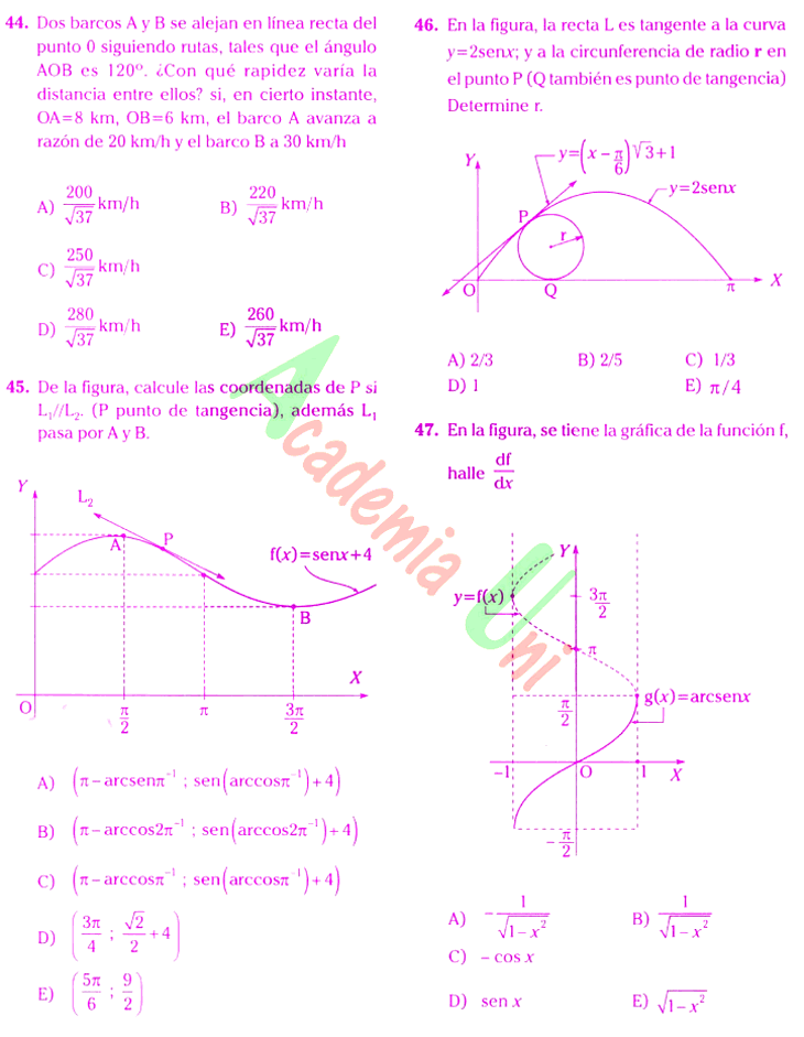 DERIVADA TRIGONOMÉTRICA RESUELTA