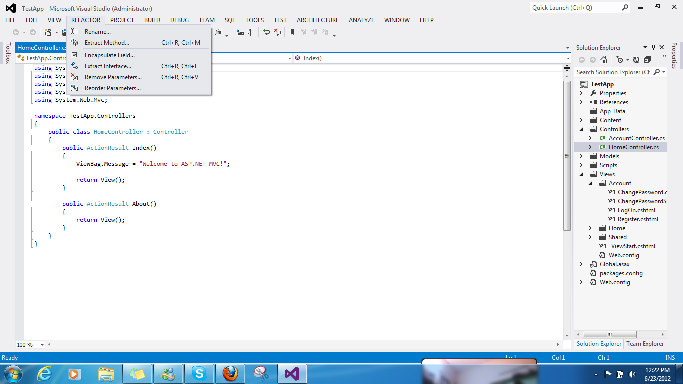 Nirbhay Anand: Visual Studio 2012 IDE-First Look