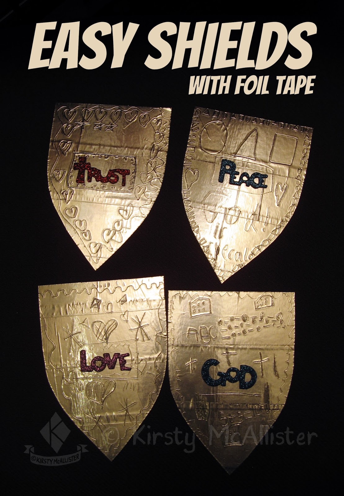 Miscellany of Randomness: Easy shield kids' craft