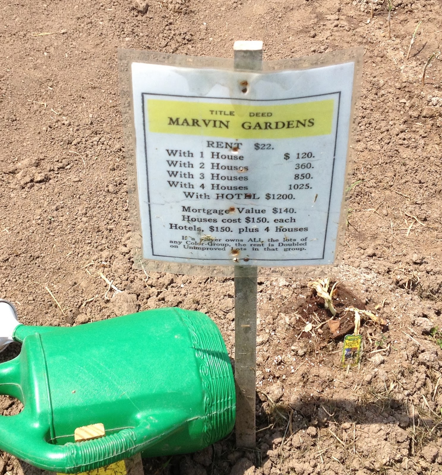 Wagner Farm Community Garden: Dragons and gnomes and signs, oh my