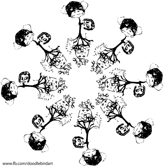 Doodlebird: Doodles: freaky monkey tree