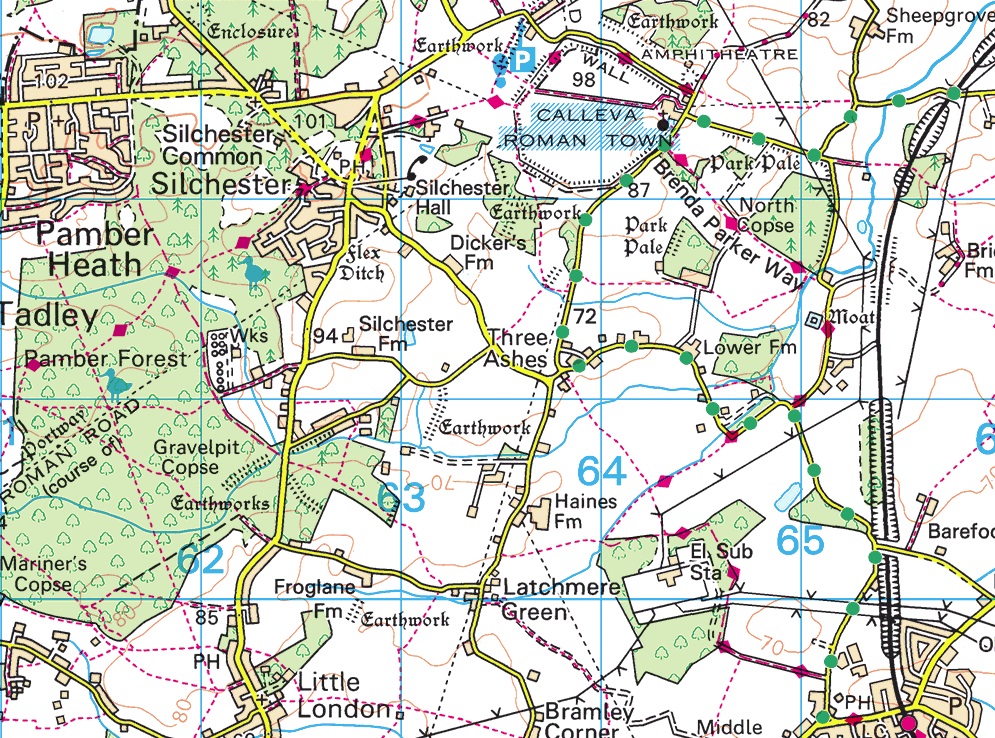 Just love walking: Silchester Circular via Pamber Forest, Little London ...