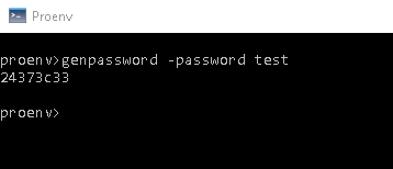 Generate pasword with OpenEdge command line genpassword utitiy