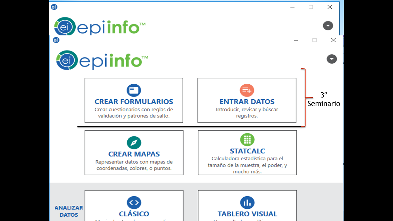 Aprendemos a utilizar Epi Info!!!!