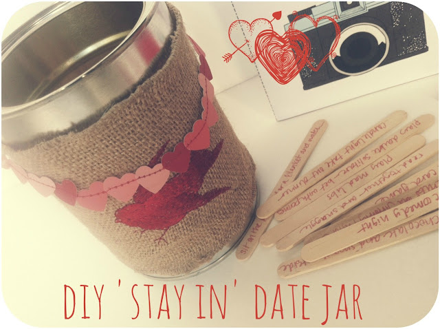 Chevron Stitches : DIY 'Stay In' Date Jar