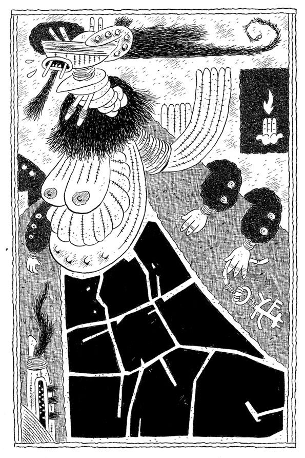 jellybean weirdo with electric snake fang: Chris Wright's Hobo Ink