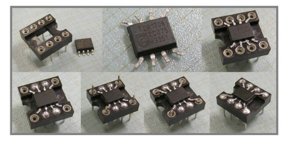 Tạo chân cắm cho ic dán ( 8 pin )