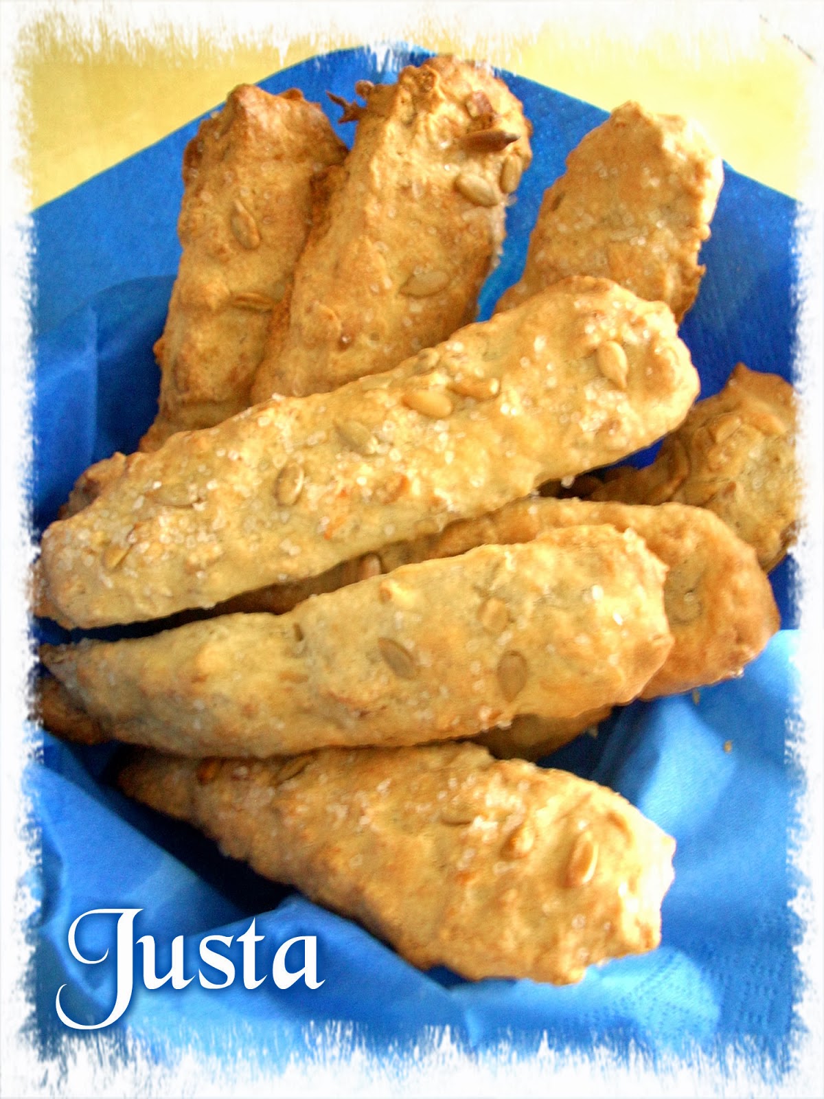 Recetario de Justa: Barritas de pan con pipas