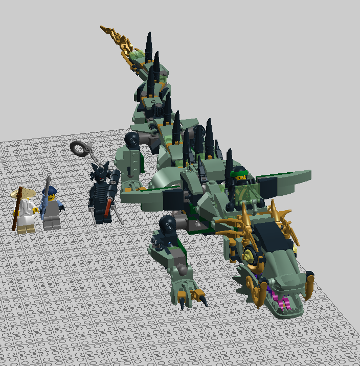 My Underground Base: Lego The Ninjago Movie------Green Ninja Mech Dragon