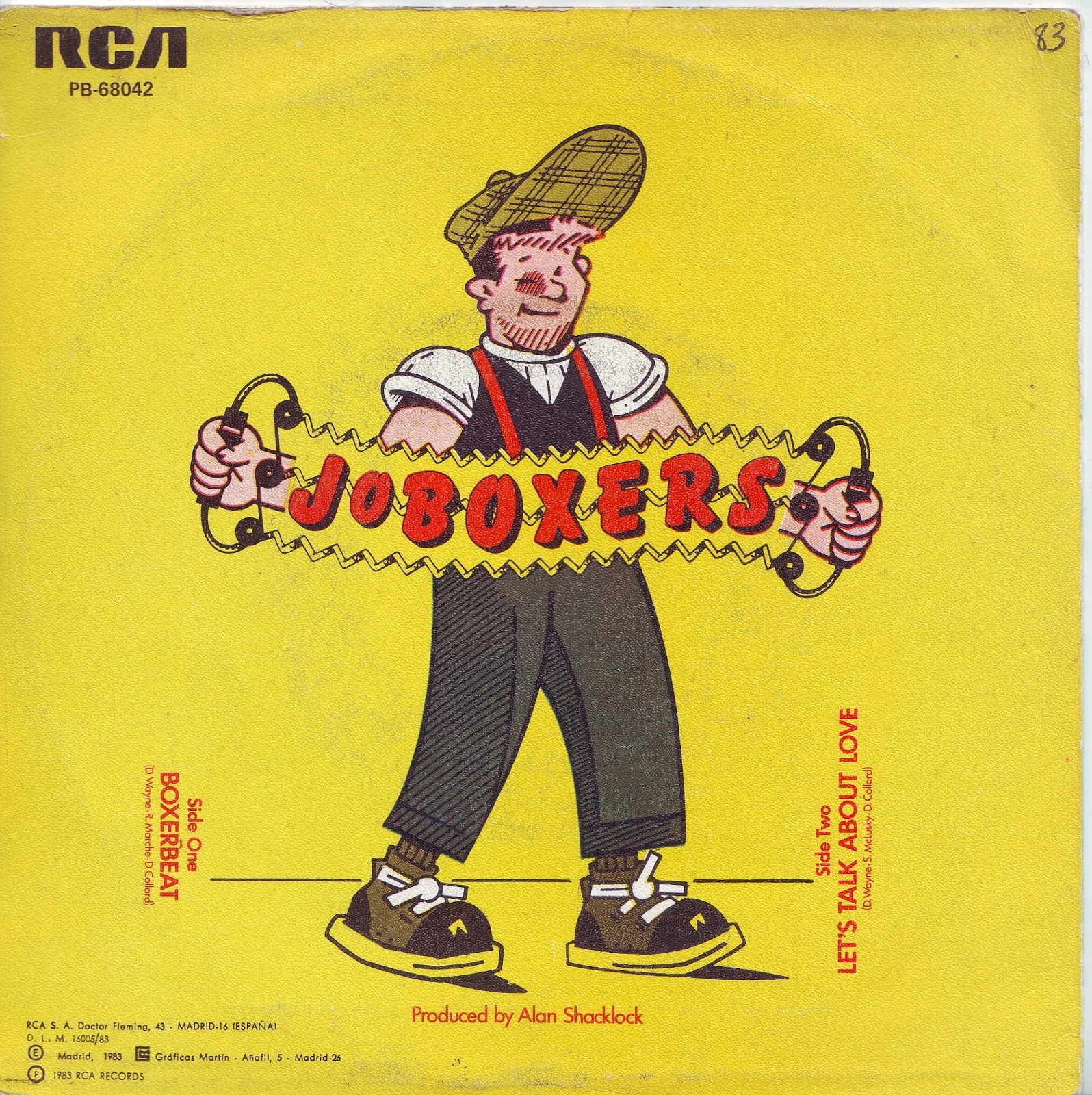 SPANISH BOMBS: JoBOXERS - Boxerbeat 7" 1983