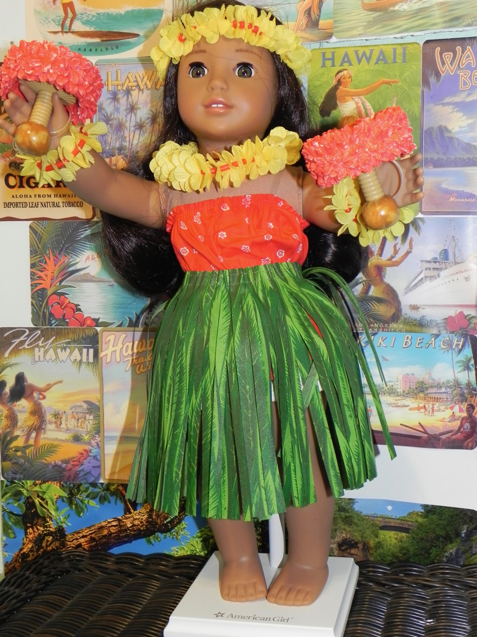 Nanea's Hula outfit and accessories