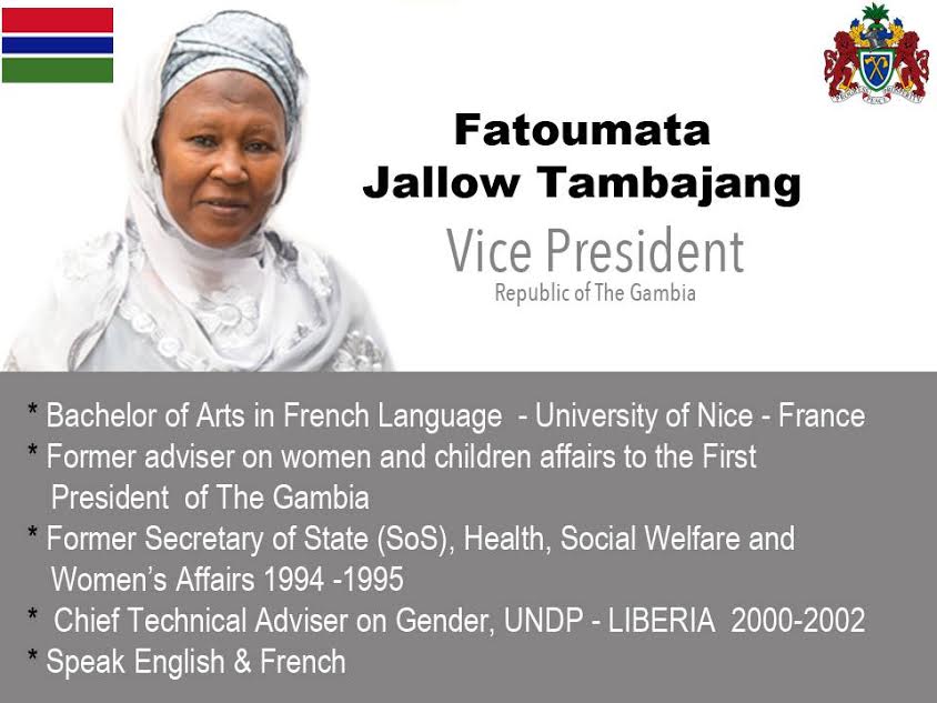 Photo: Gambia's President Adama Barrow names woman as Vice President