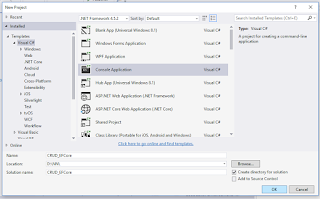 CRUD Operation using Entity framework core - Code first procedure (Part -2)