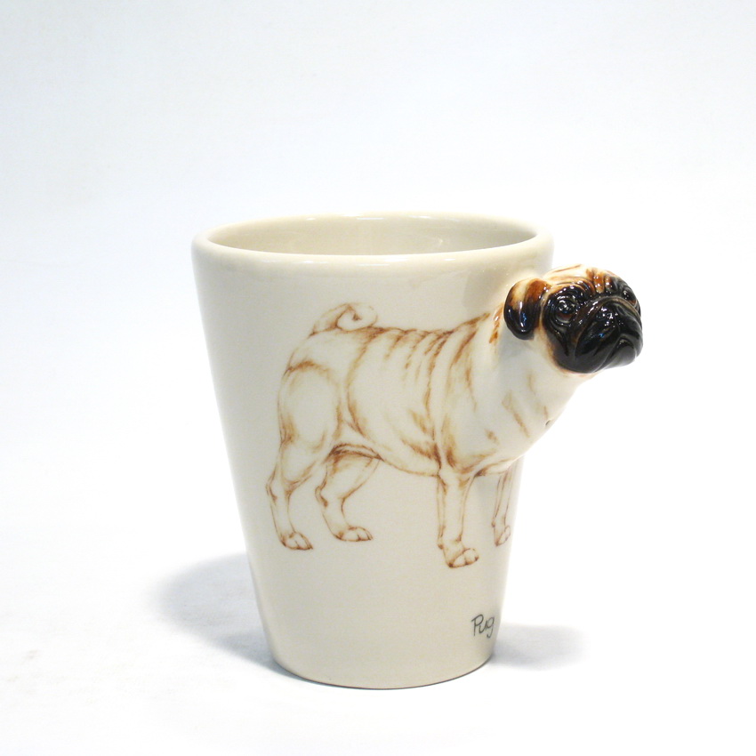 PUG LOVER GIFTS: Pug Mug Coffe Cup 00007