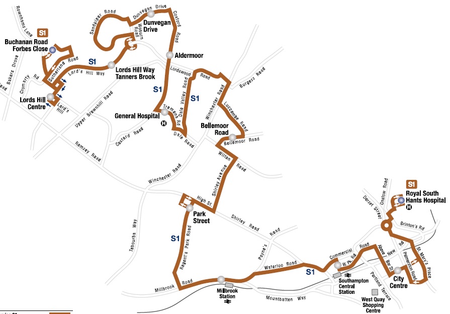 Southampton Bus Update: S1 & S2 changes from 30th June