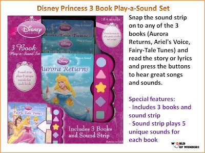 World of Wonders: Disney Princess 3 Book Play-a-Sound Set