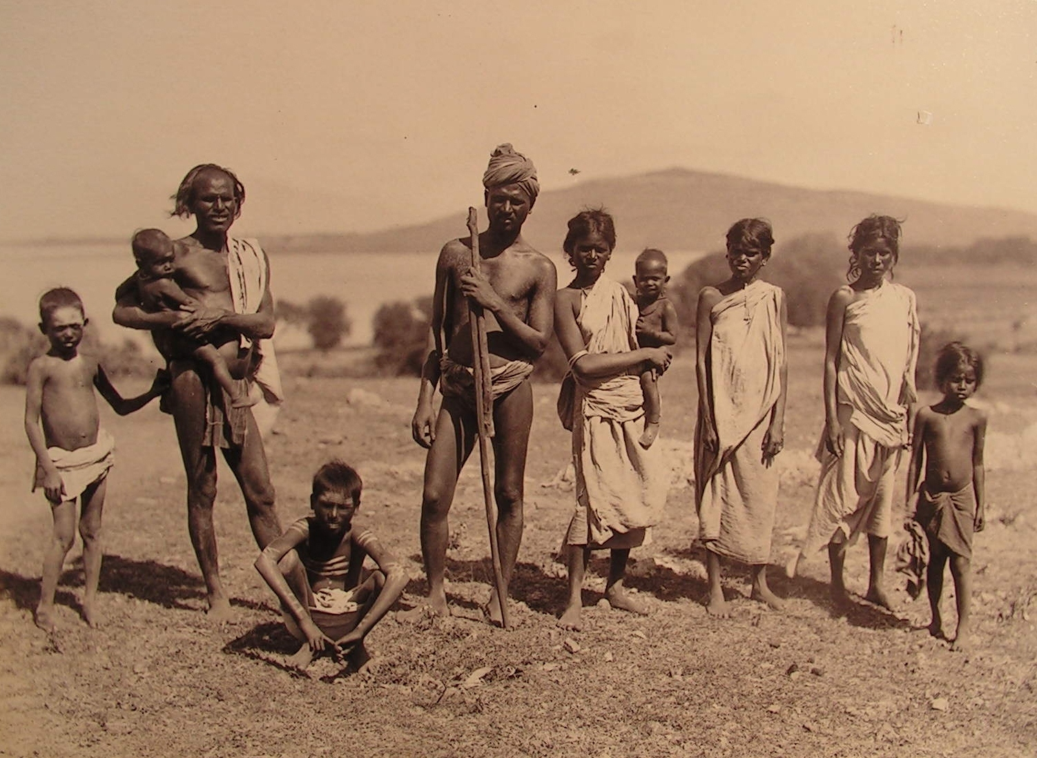 Group of Indian People - Vintage Photograph c1880's - Old Indian Photos
