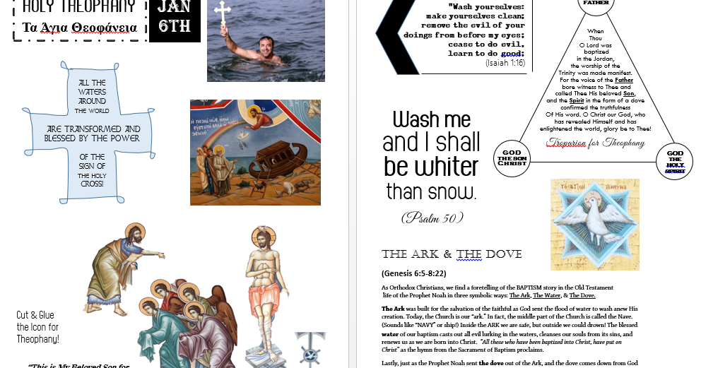 Orthodox Christian Education: Theophany Lesson Orthodox Journals