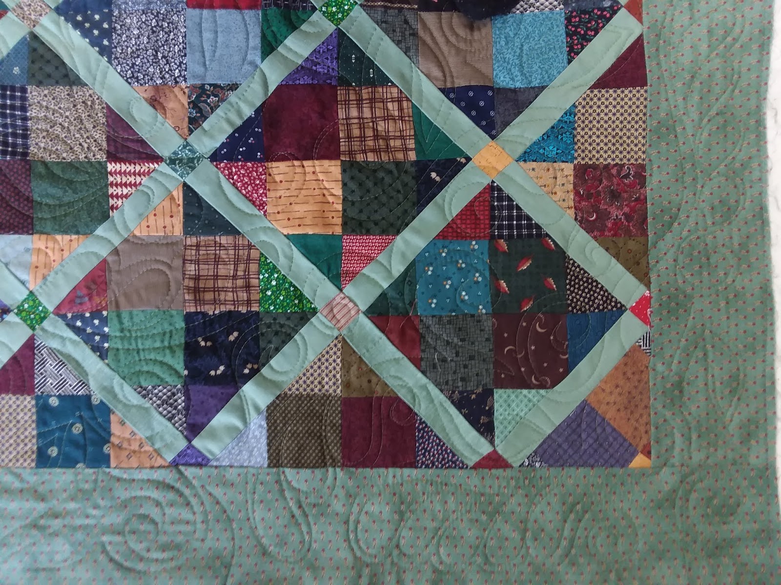 Down To Sew: Becki's big Disappearing 16 Patch quilt