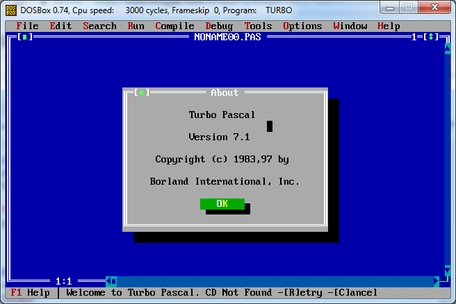 Instalasi Pascal 7.1 Dengan Dosbox 0.74 - Disza Jatnika