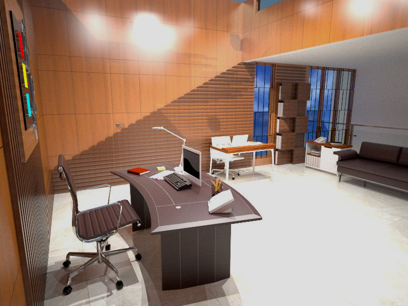 Interior Kantor Pribadi dalam Rumah