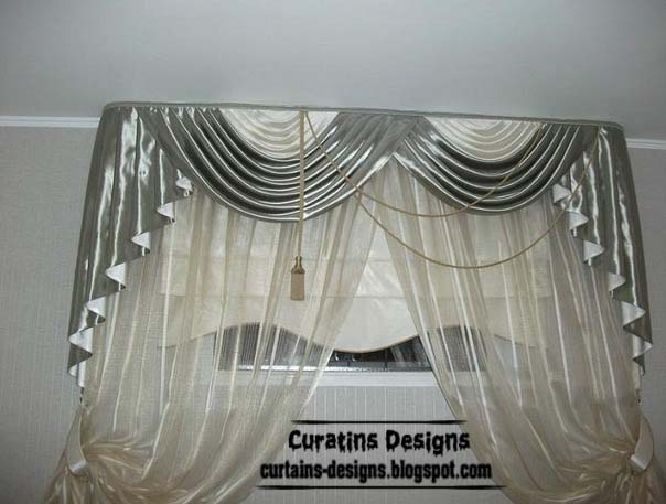 Unique curtains designs, grey and white curtain styles