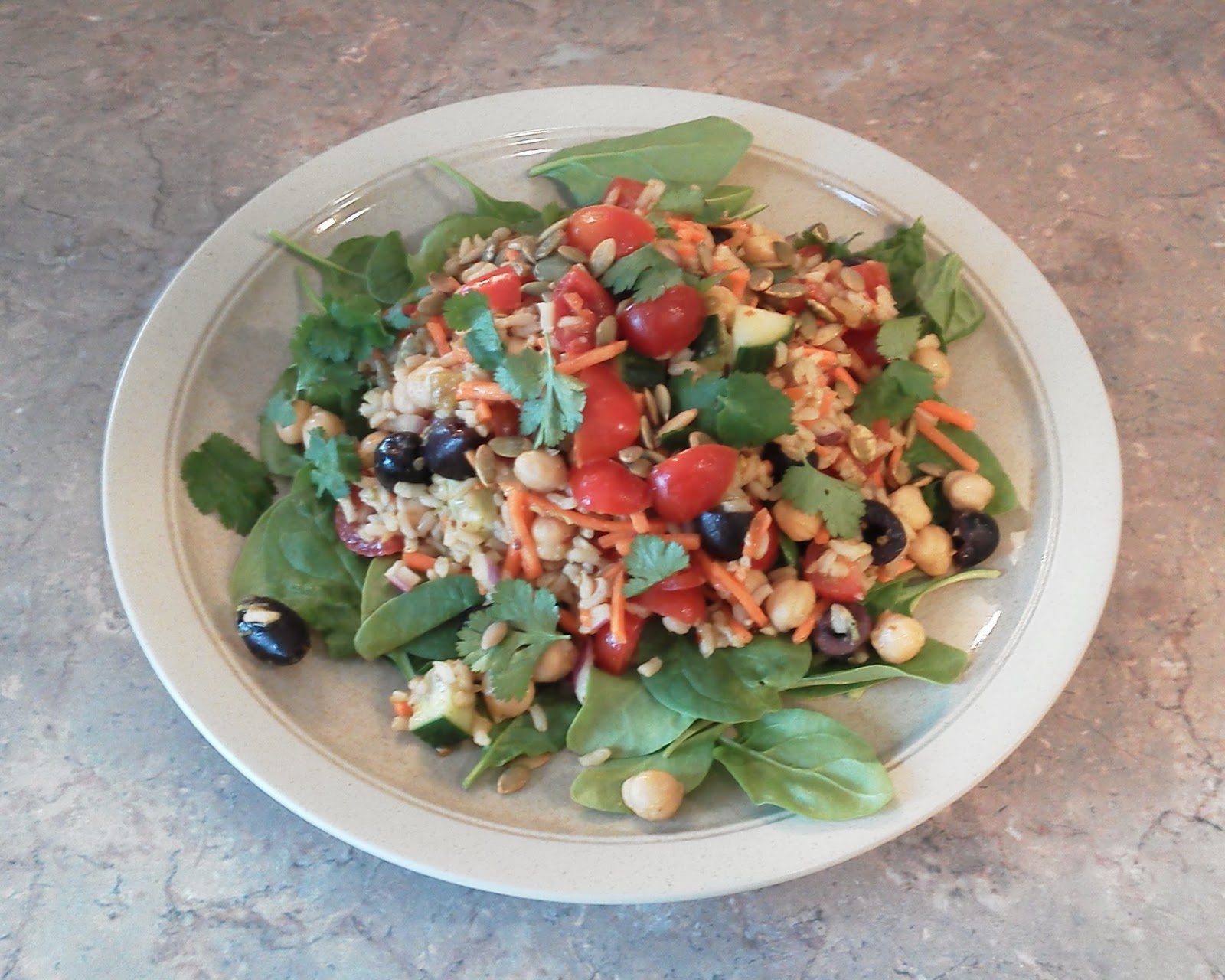 Pocono Pabulum for Mind & Body: Curried Chickpea and Brown Rice Salad