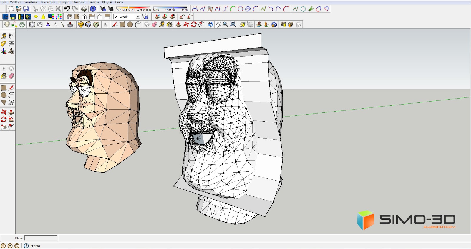 Make faces sketchup