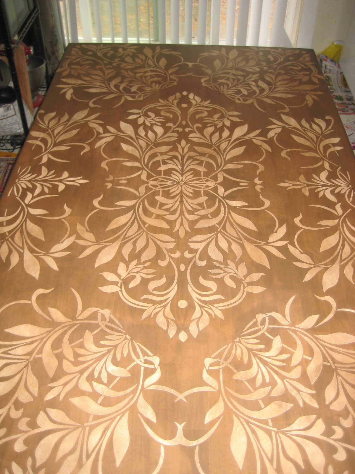These Days: Newly-Awesome-Stenciled-DIY Kitchen Table