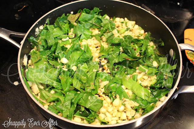 Snappily Ever After: Corn, Chard and Green Onion Flat Bread