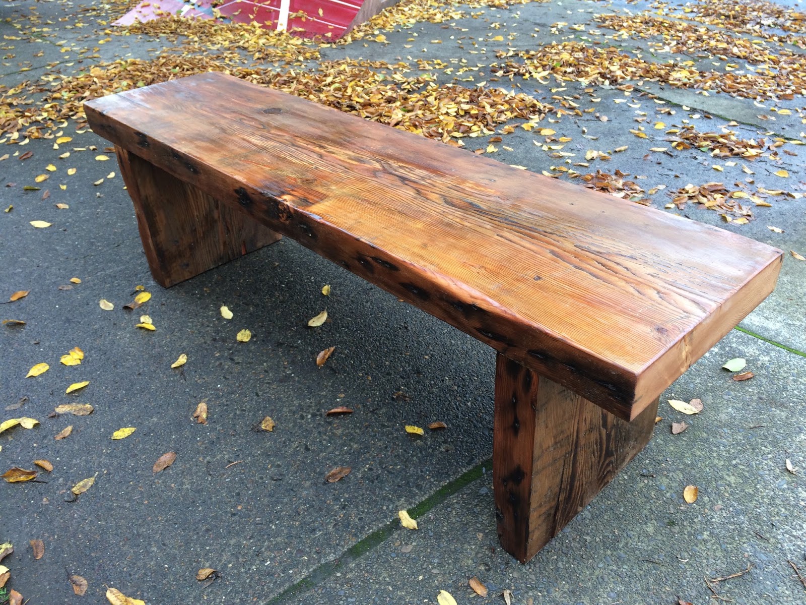 driftedge woodworking: Reclaimed Doug Fir Benches. $250.00