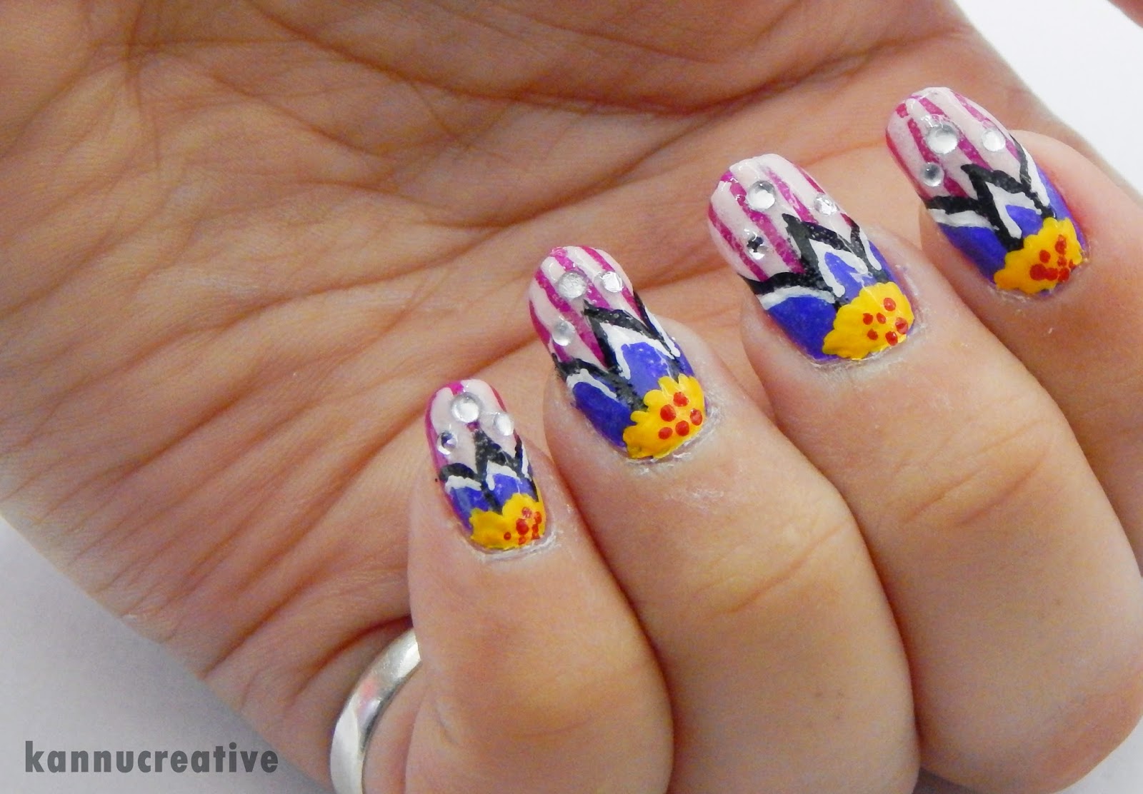 Nail Art Today: Bright Tulip Nail Art: Design and Tutorial