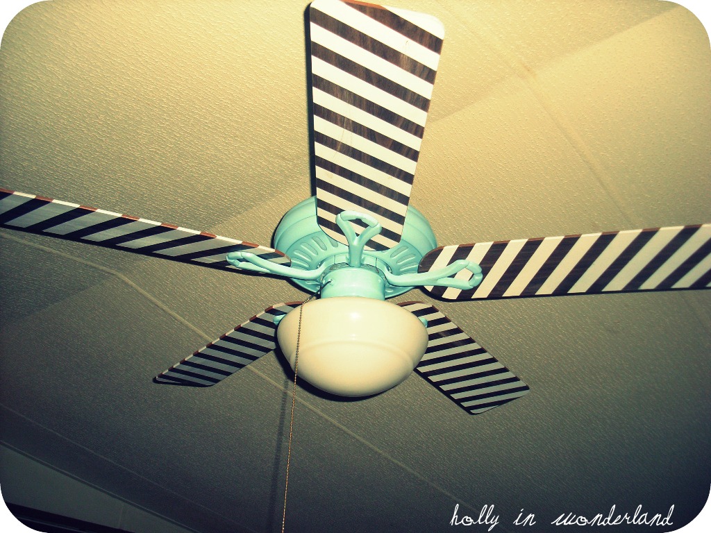 Painted Ceiling Fan ~ Holly in Wonderland