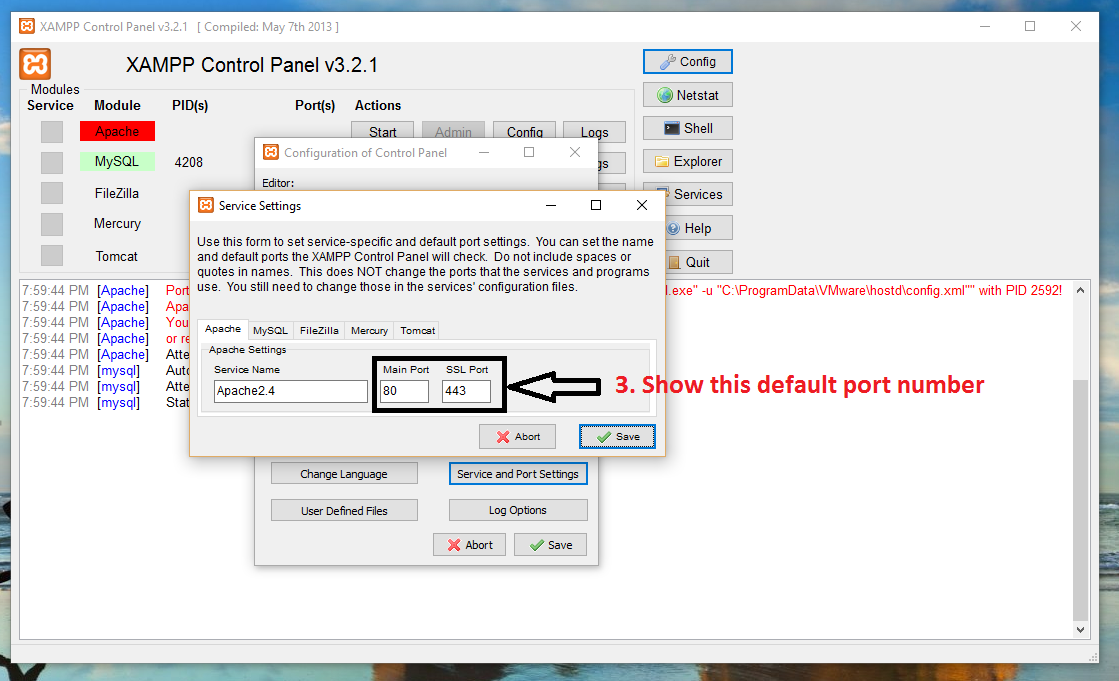 Engr Shahinur Blog: How to Change Apache Server Port Number