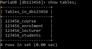 Database Laboratory: Insert Data to a table using SQL command