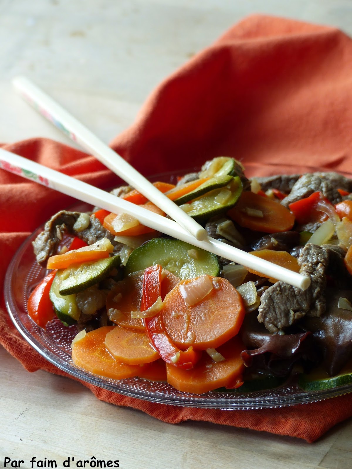 Par faim d'arômes: Wok de bœuf aux légumes {Nouvel An Chinois}