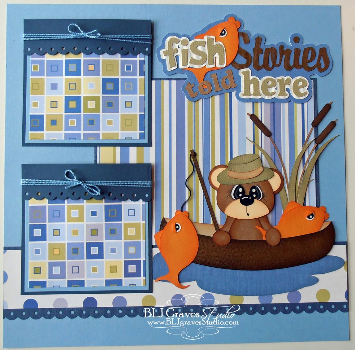BLJ Graves Studio: Fish Stories Scrapbook Page