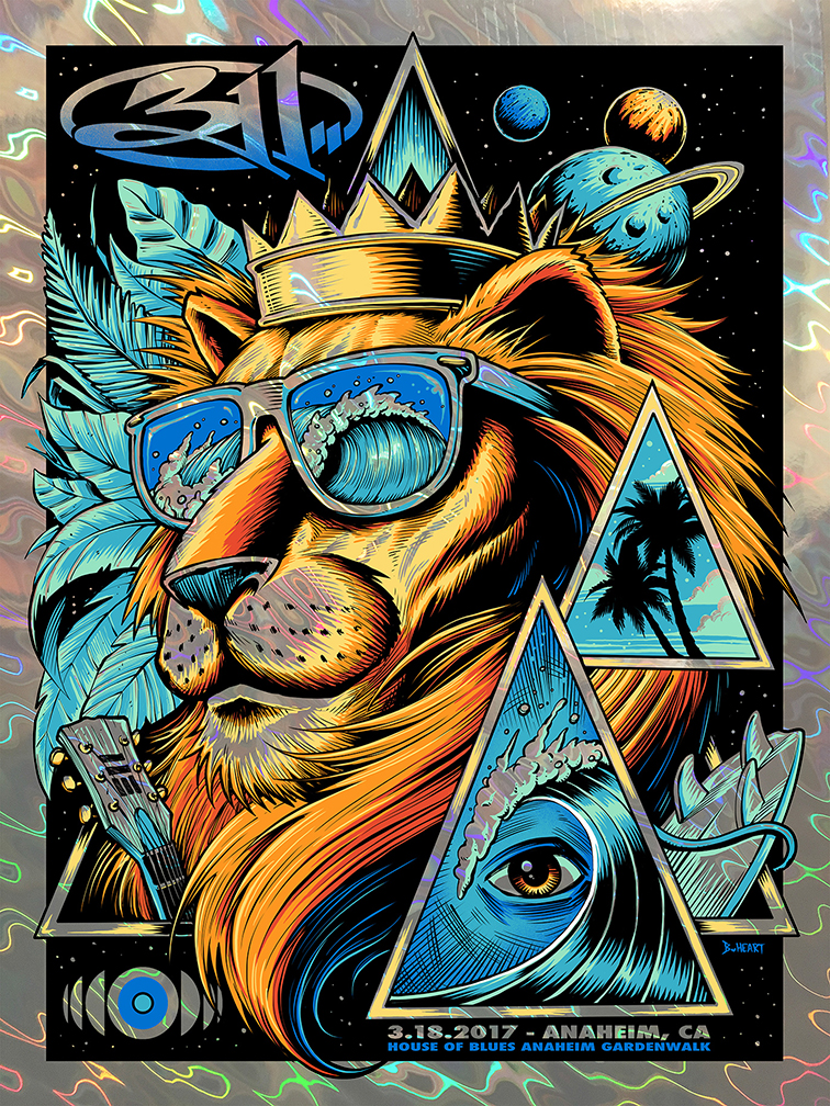 INSIDE THE ROCK POSTER FRAME BLOG: Brandon Heart 311 Anaheim Poster And ...