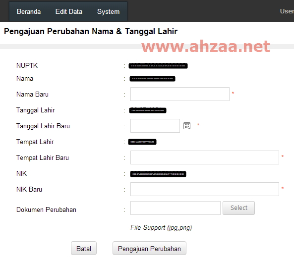 Cara Mengajukan Perubahan Nama, Tempat dan Tanggal Lahir PTK - Bimbel ...
