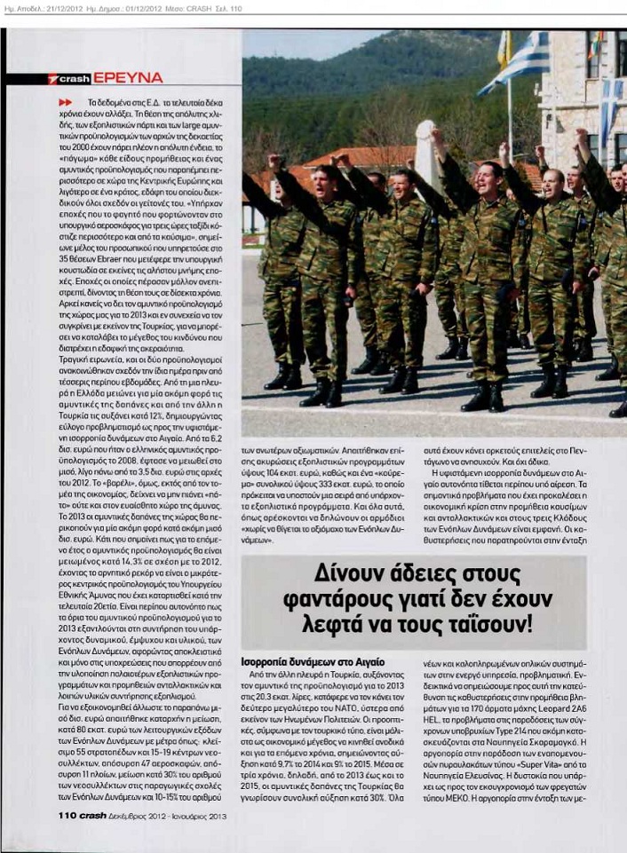 ΦΑΚΕΛΟΣ: ΕΝΟΠΛΕΣ ΔΥΝΑΜΕΙΣ - ΣΤΡΑΤΙΩΤΙΚΑ ΘΕΜΑΤΑ... ΕΠ ΩΜΟΥ