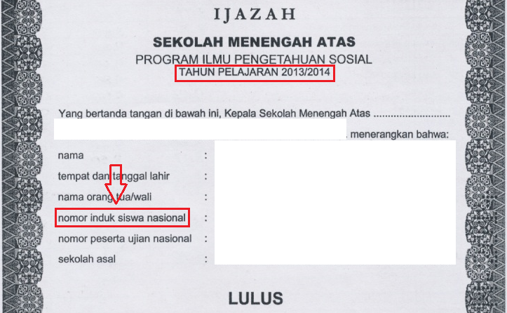 Nomor Induk Siswa Nasional (NISN) Wajib Isi di Ijazah Tahun Pelajaran ...