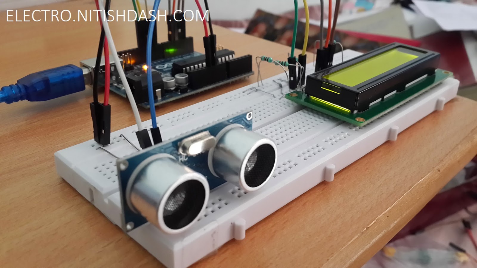 Measuring Distance with HC-SR04 Ultrasonic Module on 16X2 LCD PART-2 ...