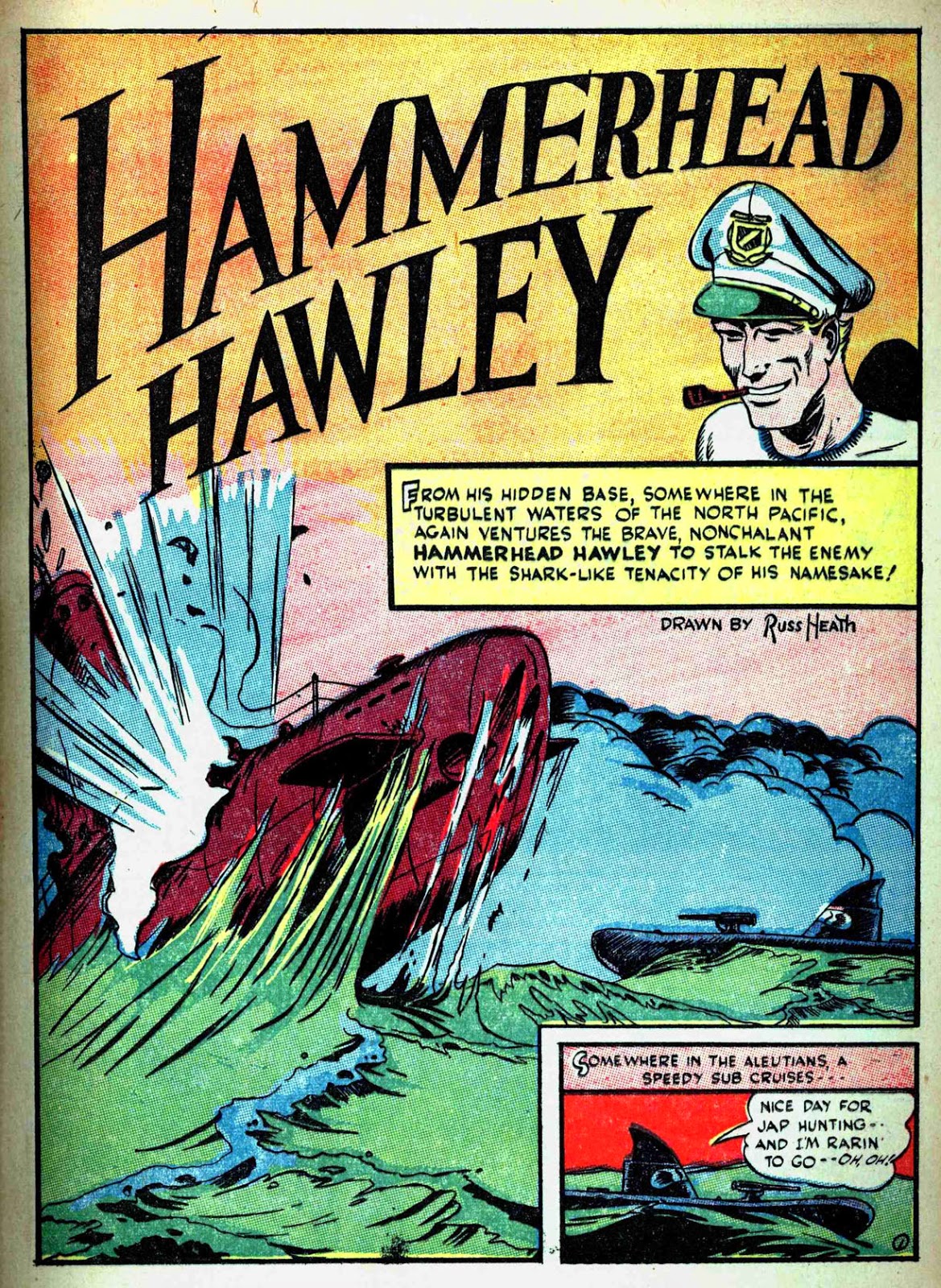 NATIONAL COMICS REVIEW: Russ Heath's 1st Comic Book Art - "HAMMERHEAD ...