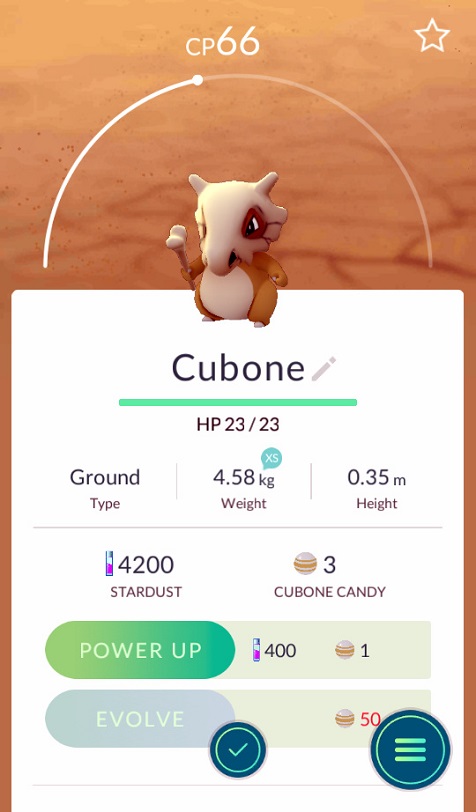 Pokemon Go: Cubone