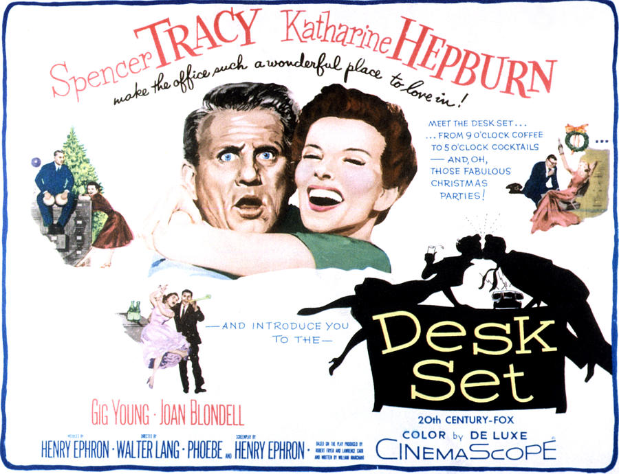 Hepburn and Tracy match wits in... Desk Set (1957)