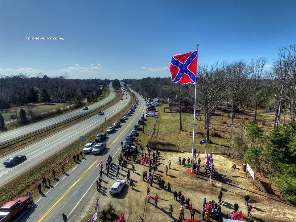 The Virginia Flaggers: Va Flaggers: I-95 Wade Hampton Flag Raised in ...
