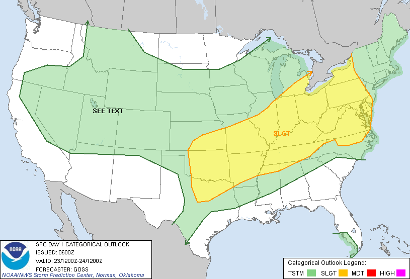 The Original Weather Blog: Severe Weather Outlook for Today, Monday ...