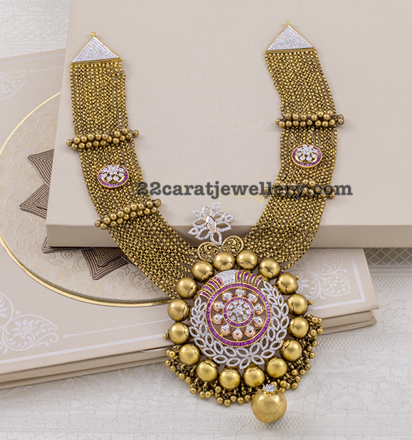 Fancy Chains Antique Necklace - Jewellery Designs